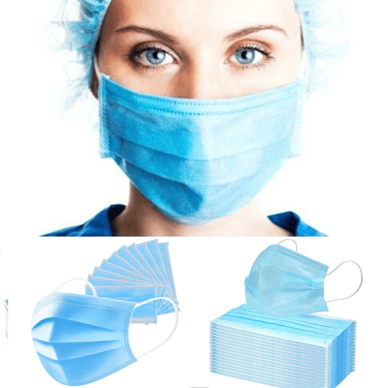 3-Ply Disposable Face Masks (50-Pack) - Healthcare Home Medical Supply USA