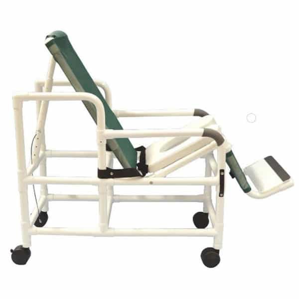 MJM Tilt Shower Chair w/Sling Seat - Leg Rest & Head Support - 193-TIS ...